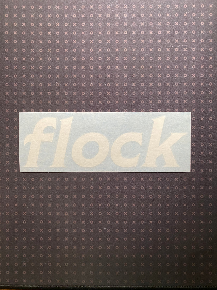 Pre-Order: Die cut logo sticker – flock